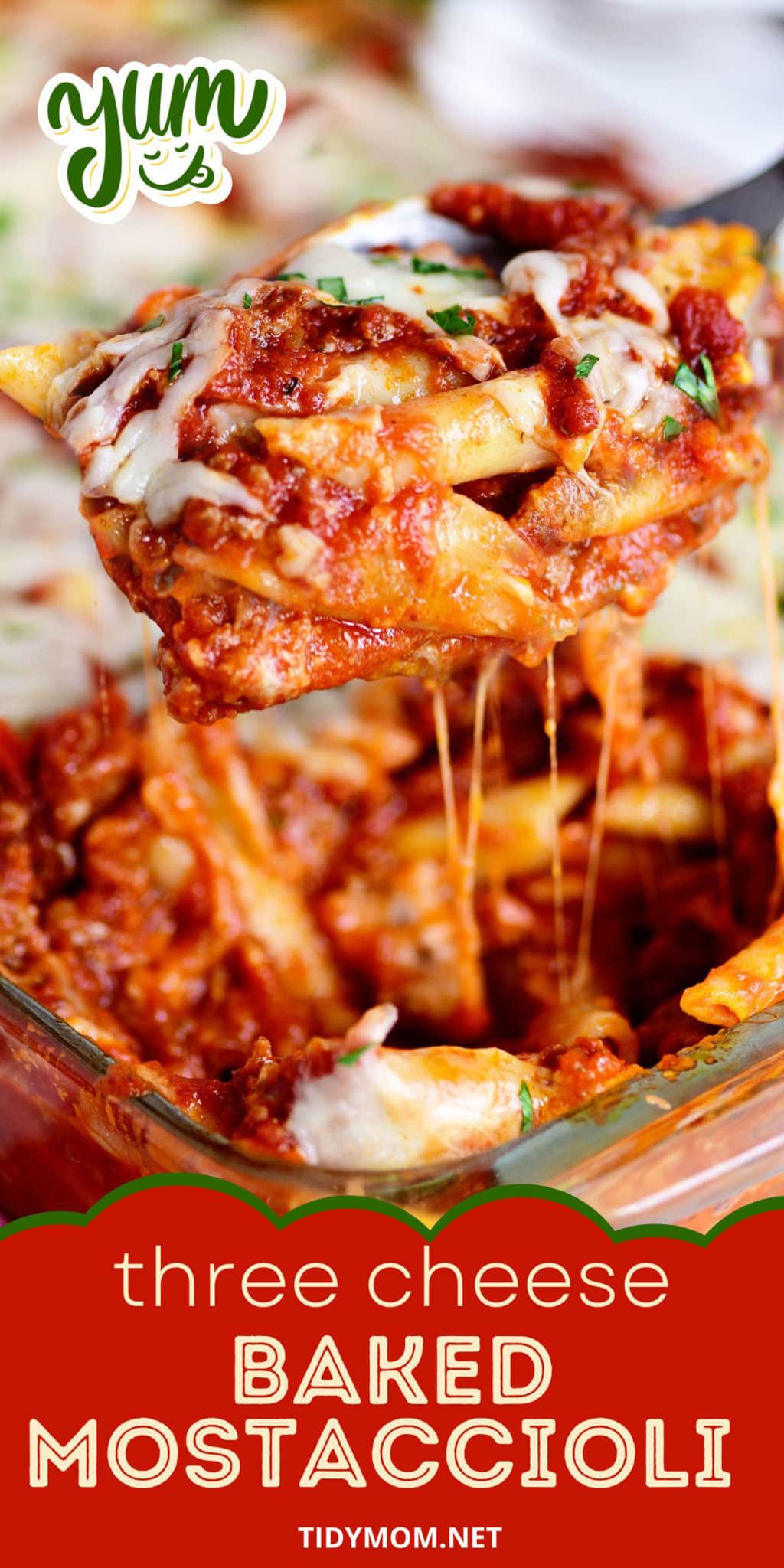 Three Cheese Baked Mostaccioli {VIDEO} - TidyMom®