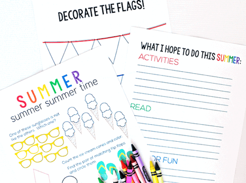 Summer Craft Bucket for Kids and Printable Tag