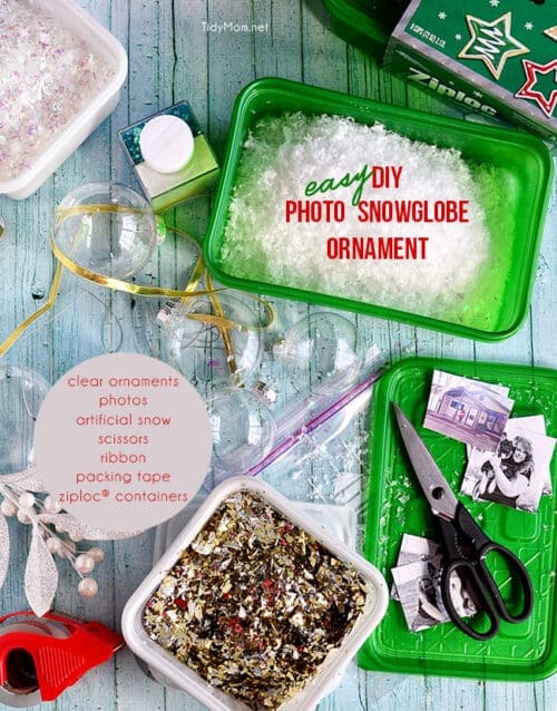 Snow Globe Photo Ornament DIY Tutorial - TidyMom®