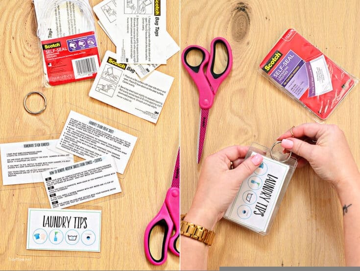 Printable Laundry Tips Laminated Flip Book