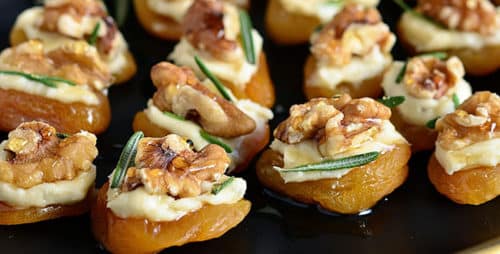 Dried Apricot and Blue Cheese Canapes with Walnuts - TidyMom®
