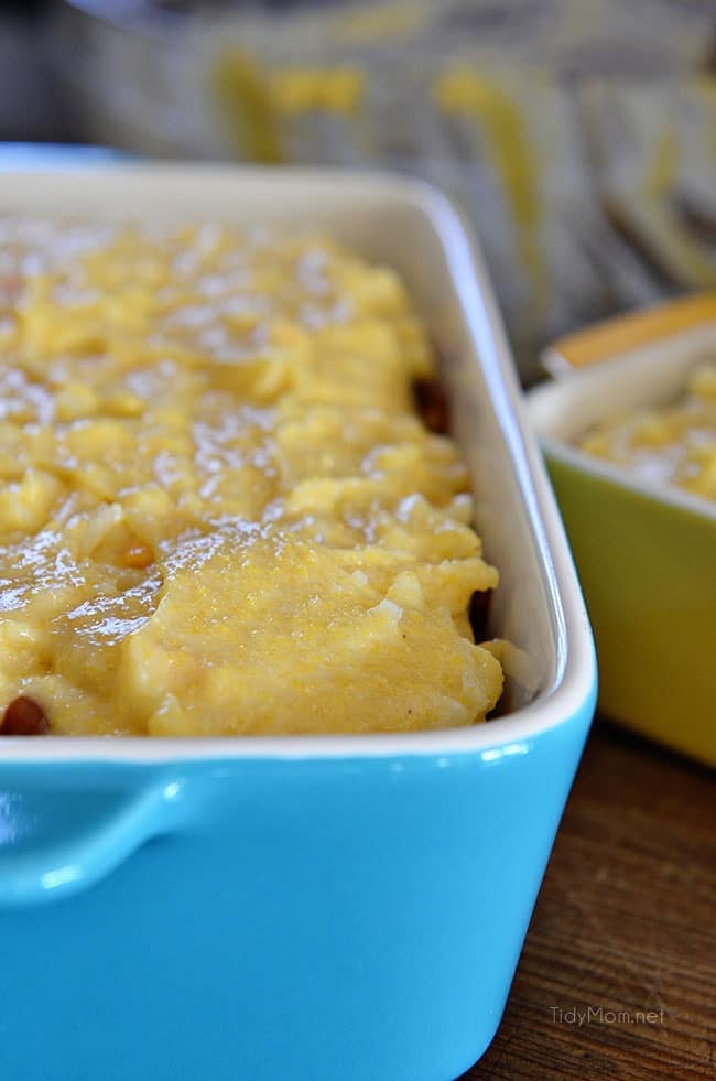 BBQ Chicken Pot Pie Topped with Cornbread - TidyMom®