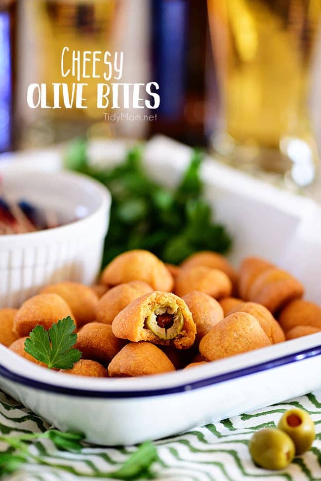 Cheesy Olive Bites are Cocktail Party Perfect! - TidyMom®