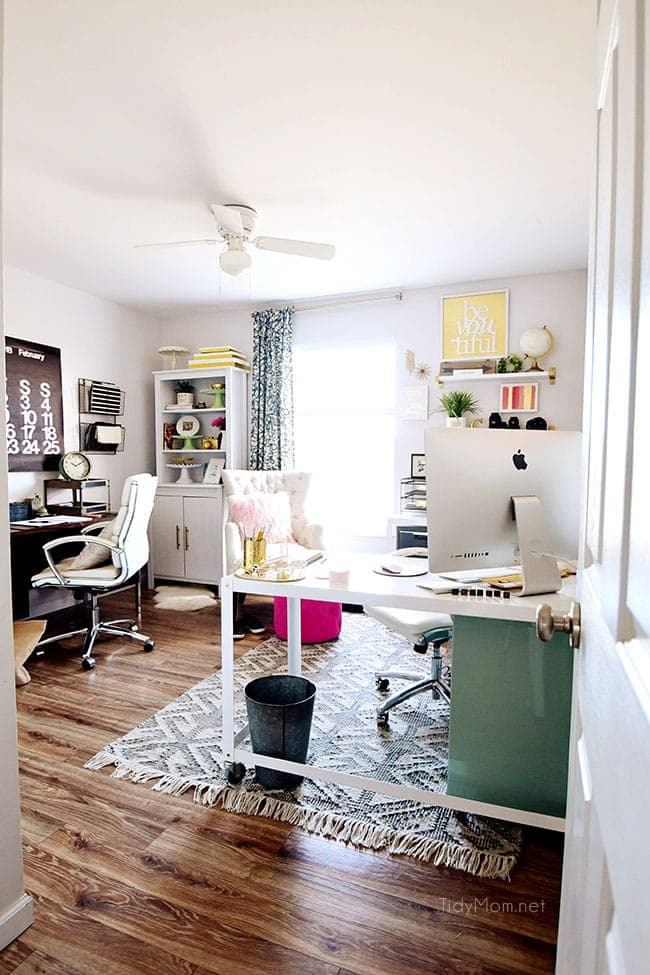 Decorating a Shared Home Office - TidyMom®