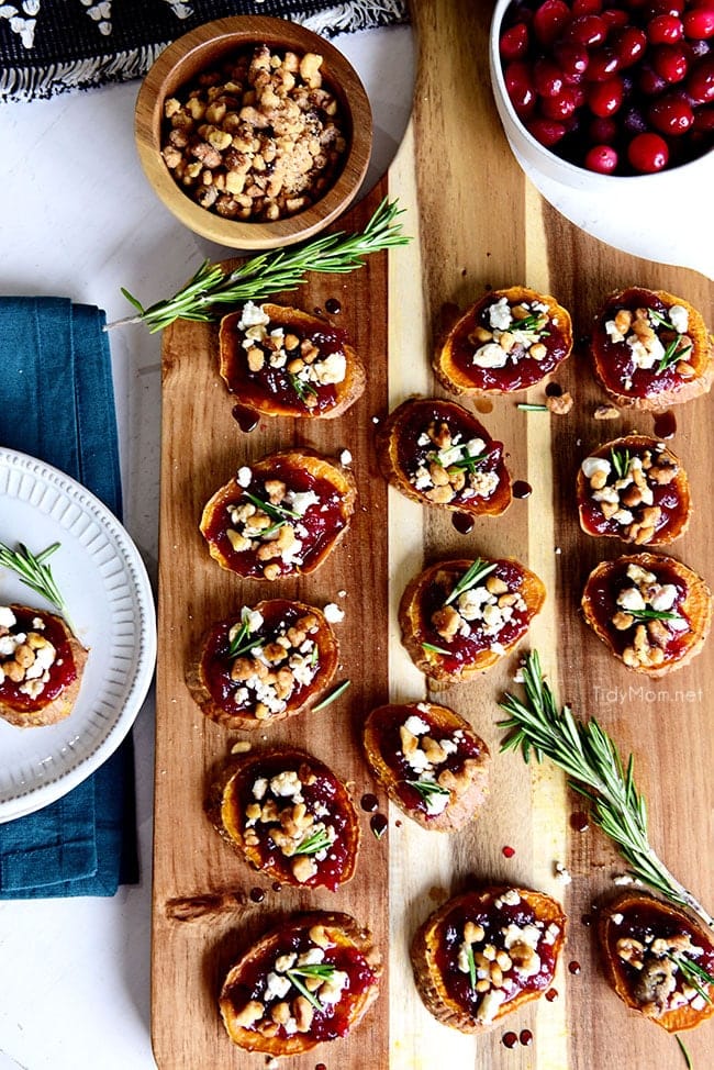 Cranberry Walnut Sweet Potato Rounds {VIDEO} - TidyMom®