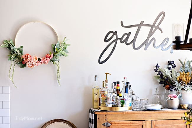 How to Make a Floral Hoop Wreath Tutorial - TidyMom®