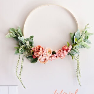 How to Make a Floral Hoop Wreath Tutorial - TidyMom®