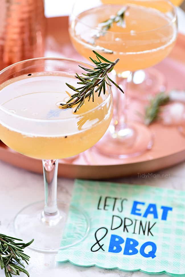 Smoked Rosemary Bourbon Sour Cocktail Tidymom®