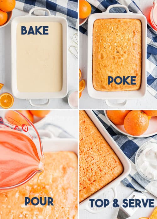 Orange Dreamsicle Jello Poke Cake