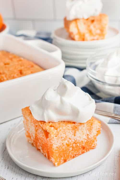 Orange Dreamsicle Jello Poke Cake