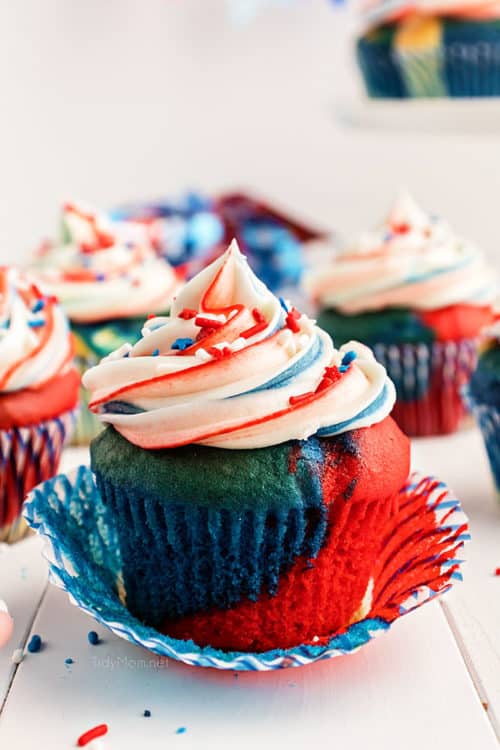 Red White and Blue Cupcakes