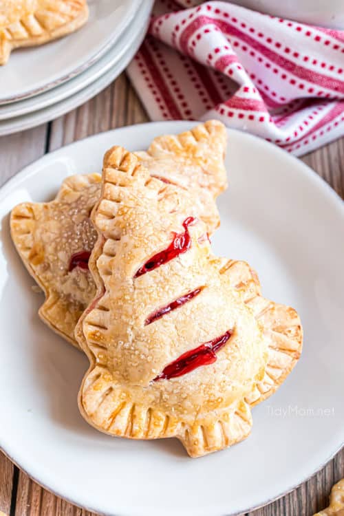 Easy Christmas Tree Cherry Hand Pies - TidyMom®