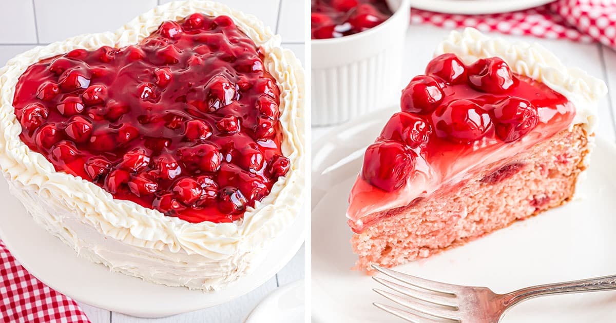 Sweetheart Cherry Cake