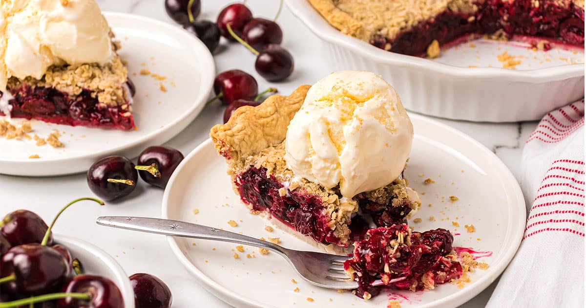 Cherry Crumb Pie (with frozen tart cherries) - TidyMom®