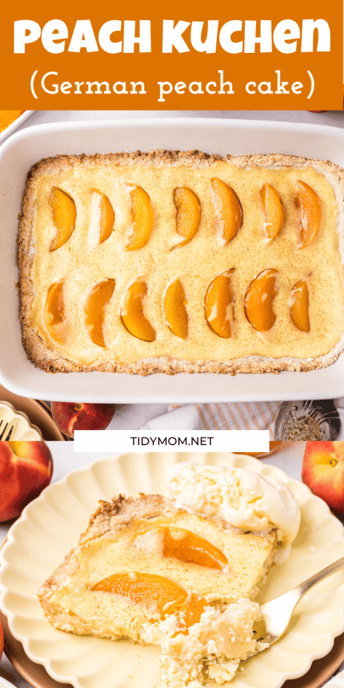 Peach Kuchen (German Peach Cake) - TidyMom®