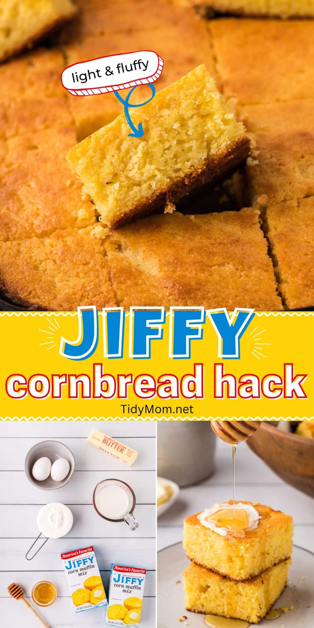 Jiffy Cornbread Hack; Extra Moist Cornbread Recipe - TidyMom®