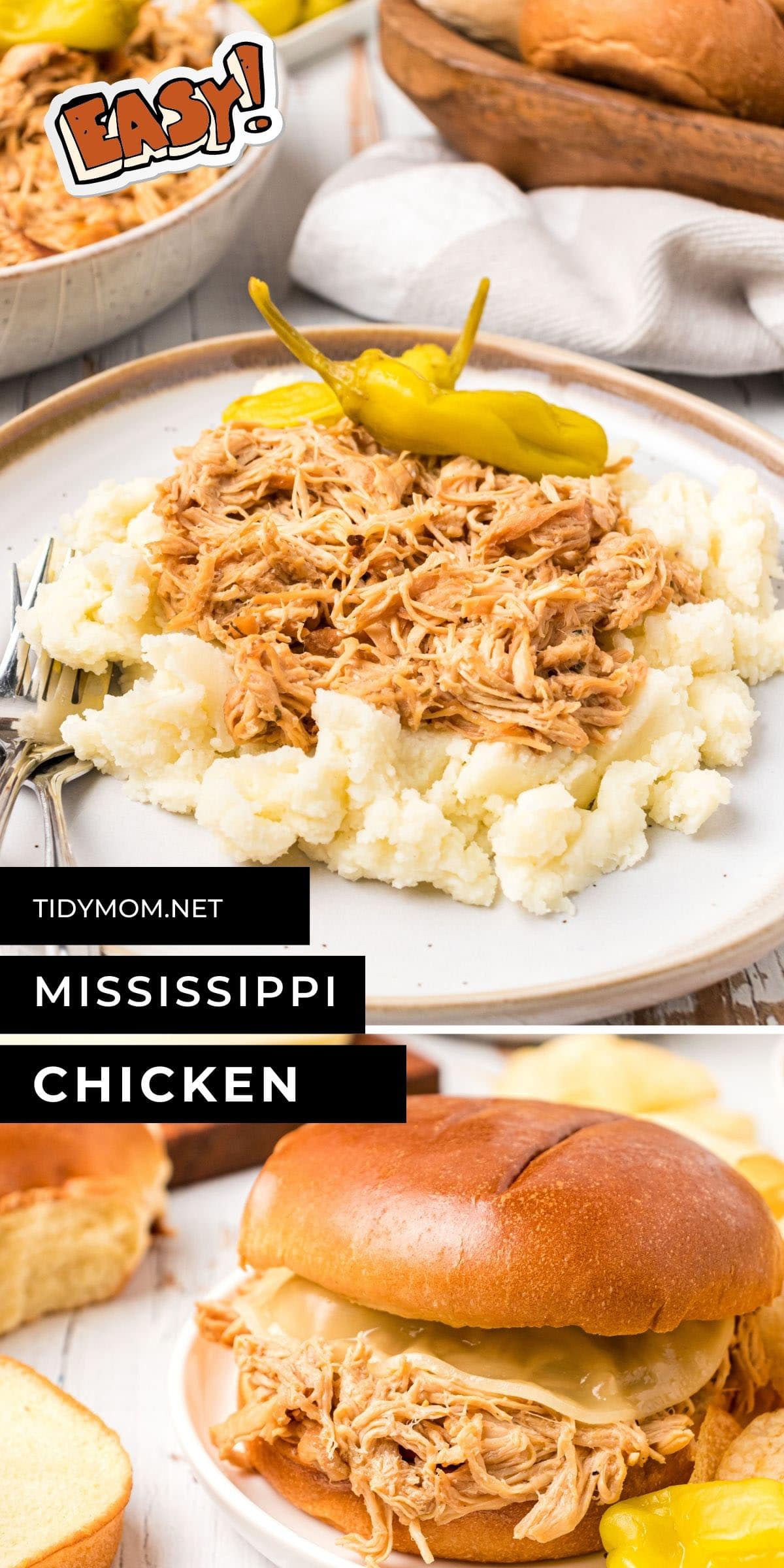 Mississippi Chicken Slow Cooker Recipe Dump Dinner - TidyMom®