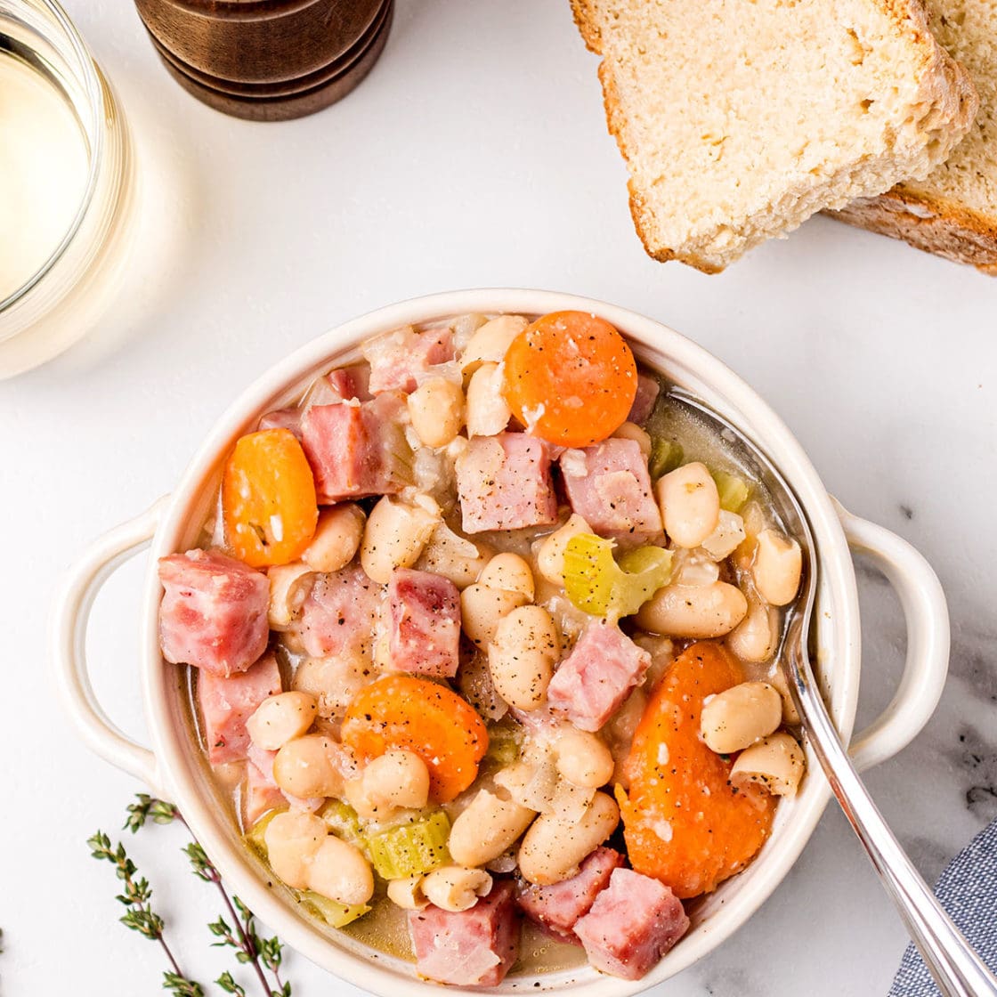 Easy Ham and Bean Soup Recipe - TidyMom®