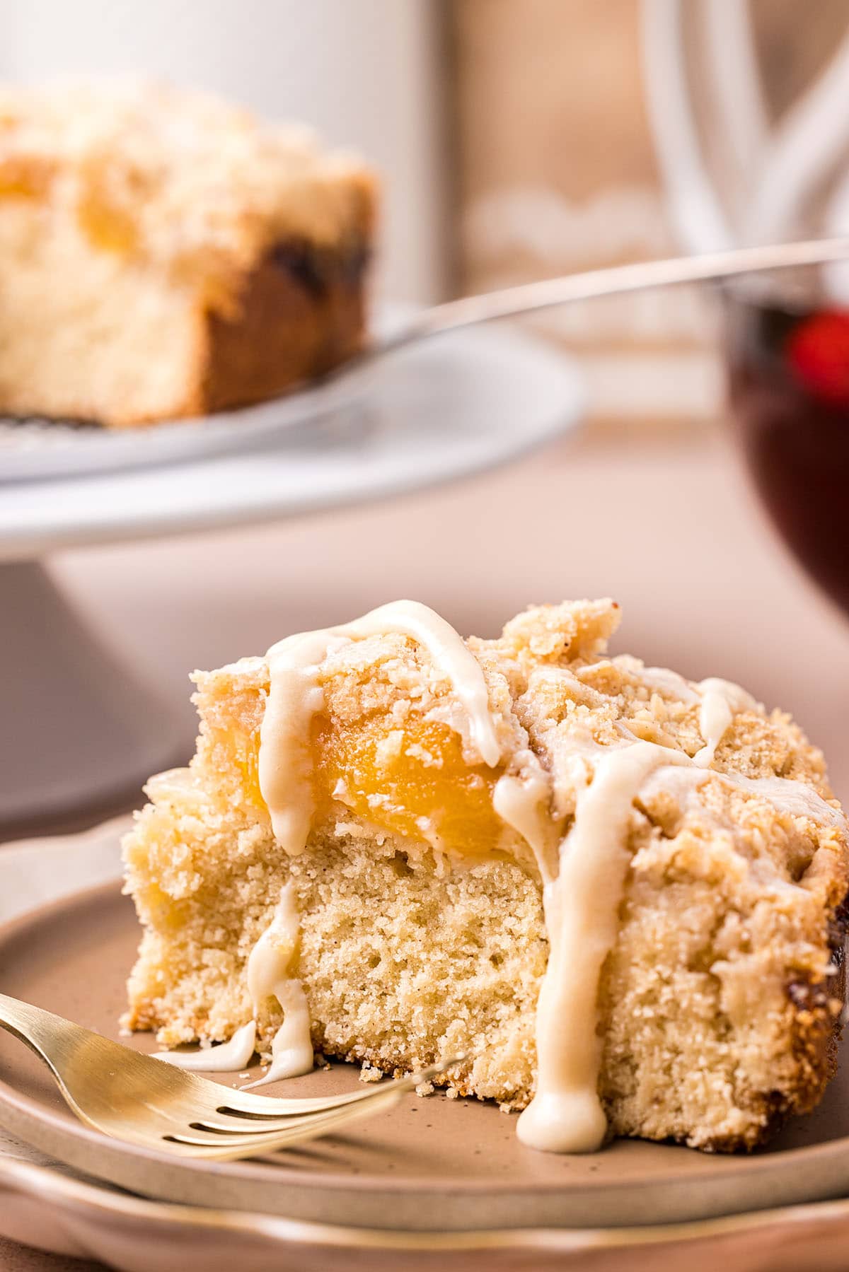 Peaches and Cream Coffee Cake Recipe
