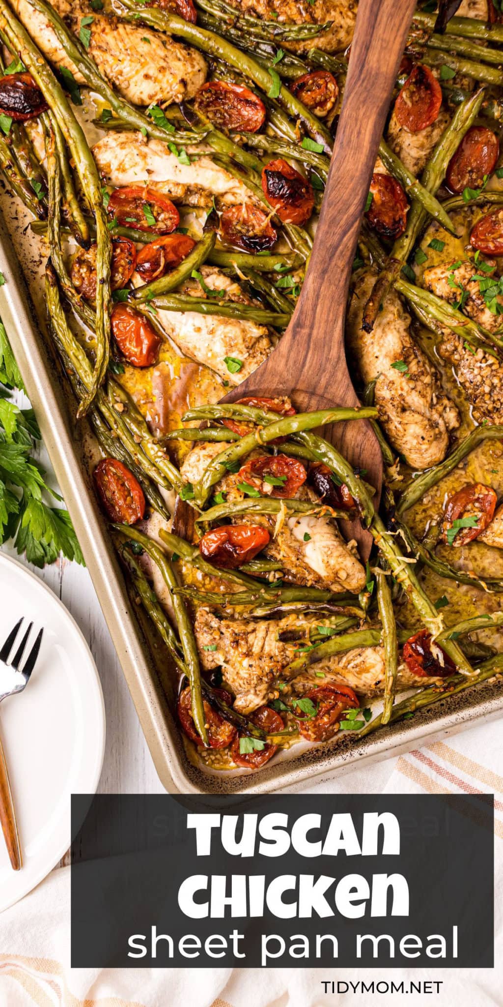Easy Tuscan Chicken Sheet Pan Dinner - TidyMom®