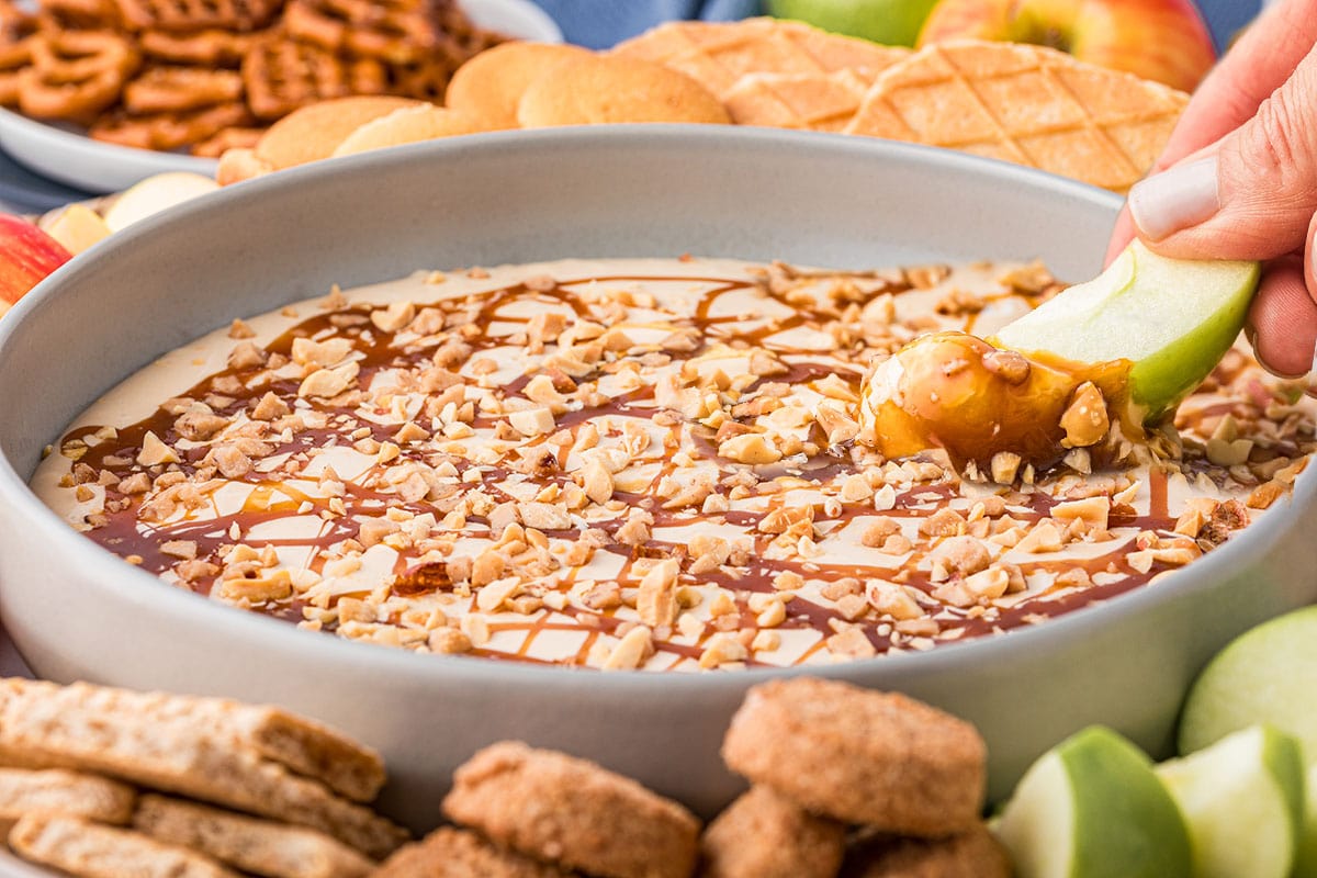 Easy Caramel Apple Dip With Cream Cheese Recipe - TidyMom®