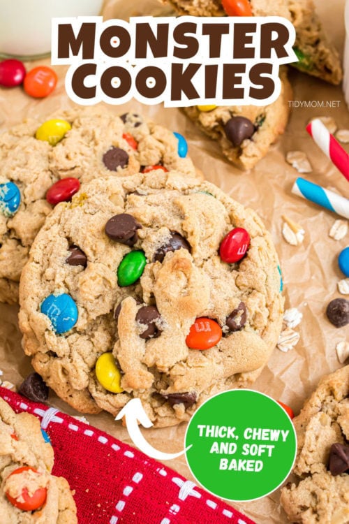 Easy Monster Cookie Recipe With M&M’s - TidyMom®