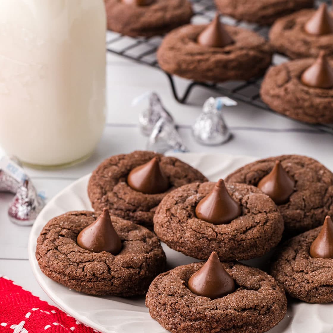 Double Chocolate Kiss Cookies - TidyMom®