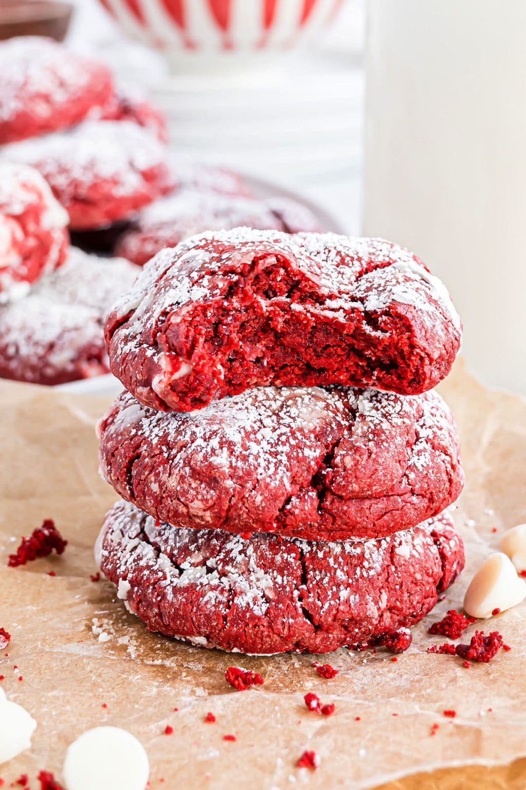 red velvet gooey butter cookies