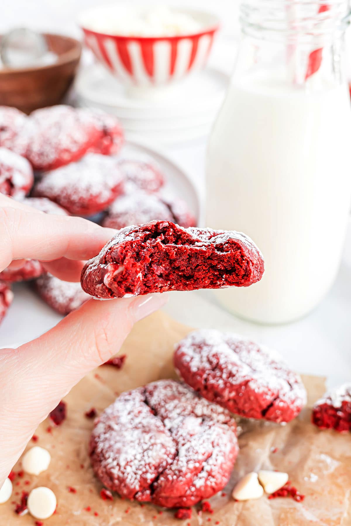 red velvet gooey butter cookies