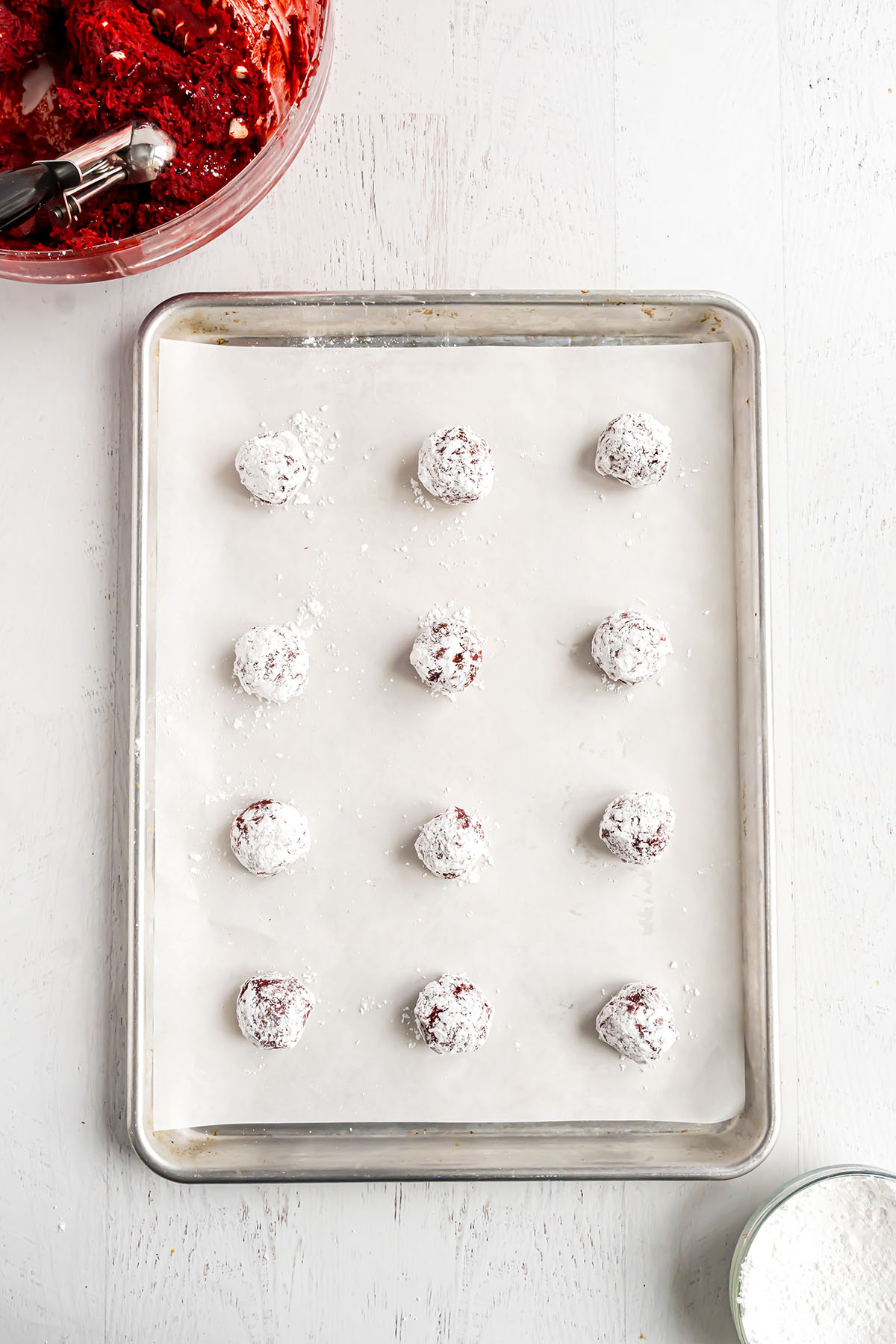 red velvet gooey butter cookies