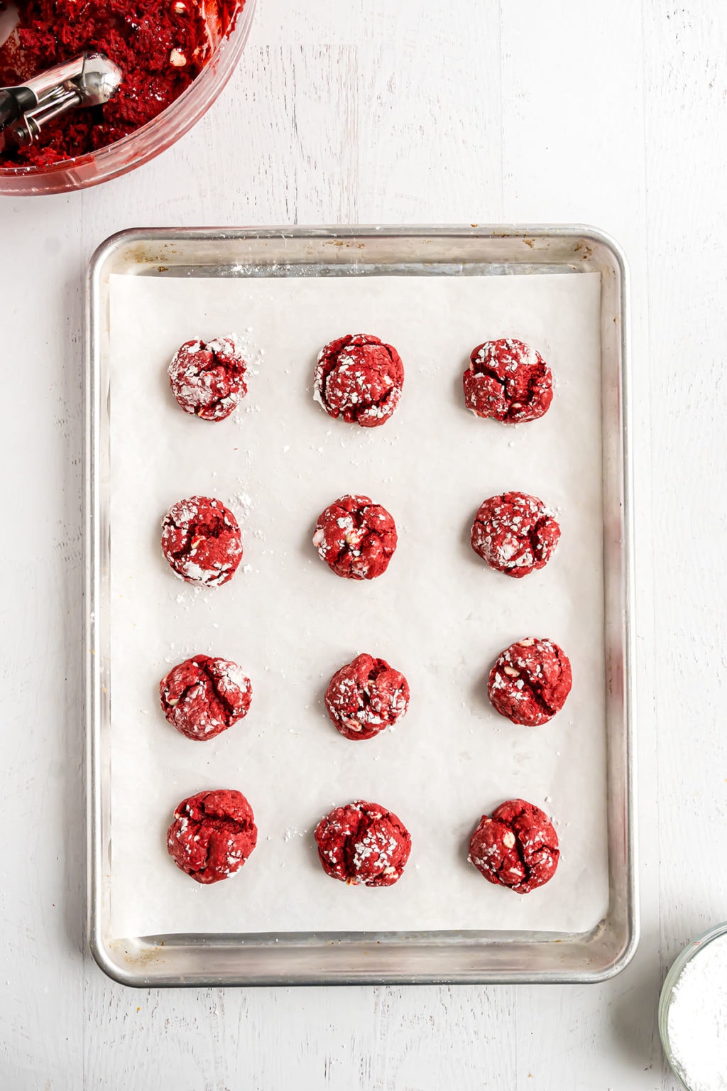 red velvet gooey butter cookies