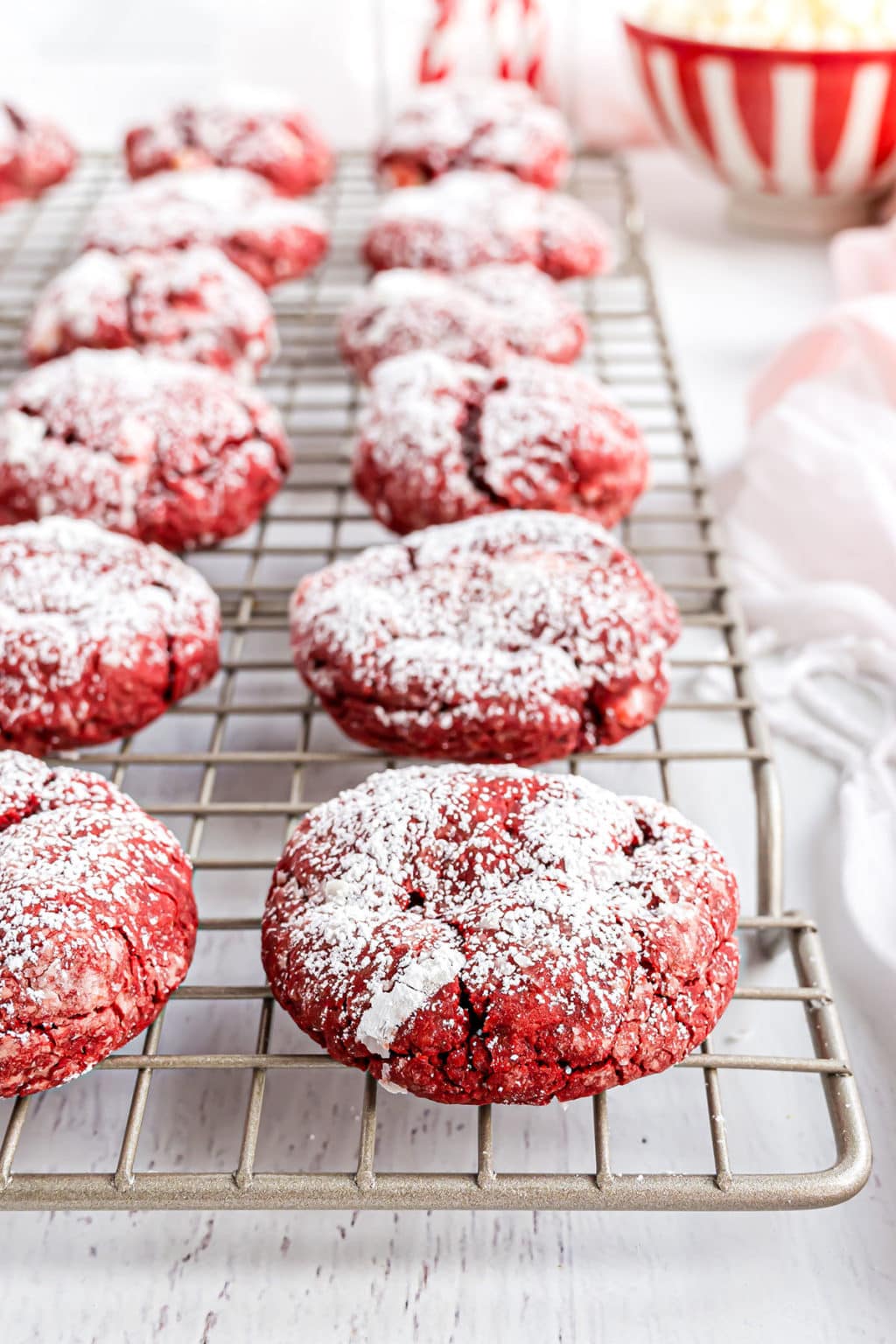 red velvet gooey butter cookies