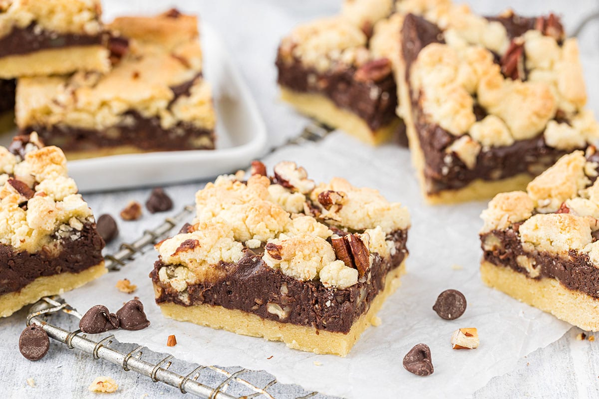 Epic Fudge Nut Bars-Triple Layer Cookie Bar Recipe - TidyMom®