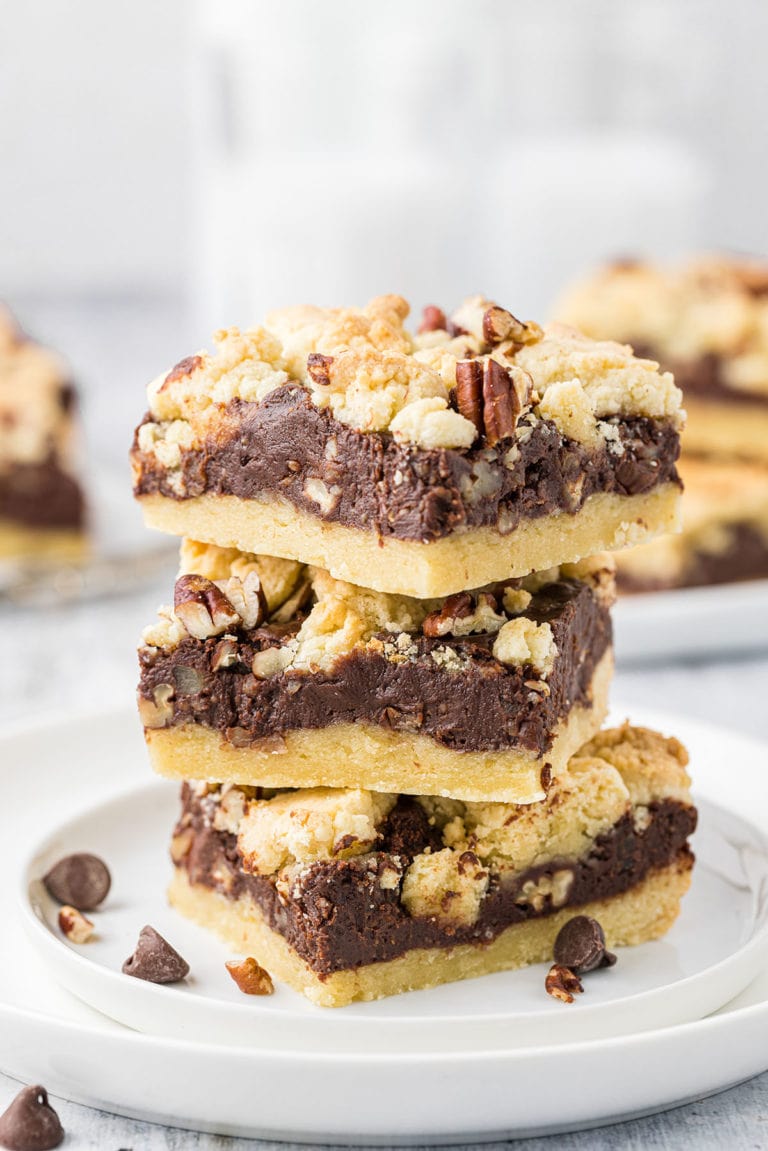 Epic Fudge Nut Bars-Triple Layer Cookie Bar Recipe - TidyMom®