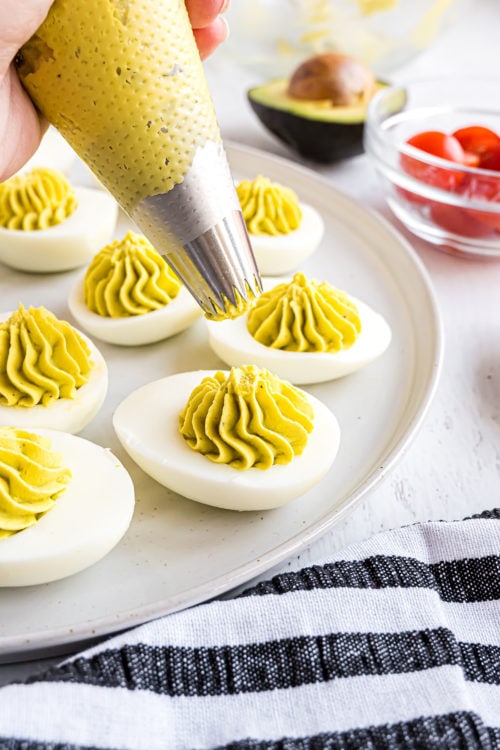 Avocado Deviled Eggs Recipe - No Mayo - TidyMom® Avocado Deviled Eggs Recipe - No Mayo - TidyMom®