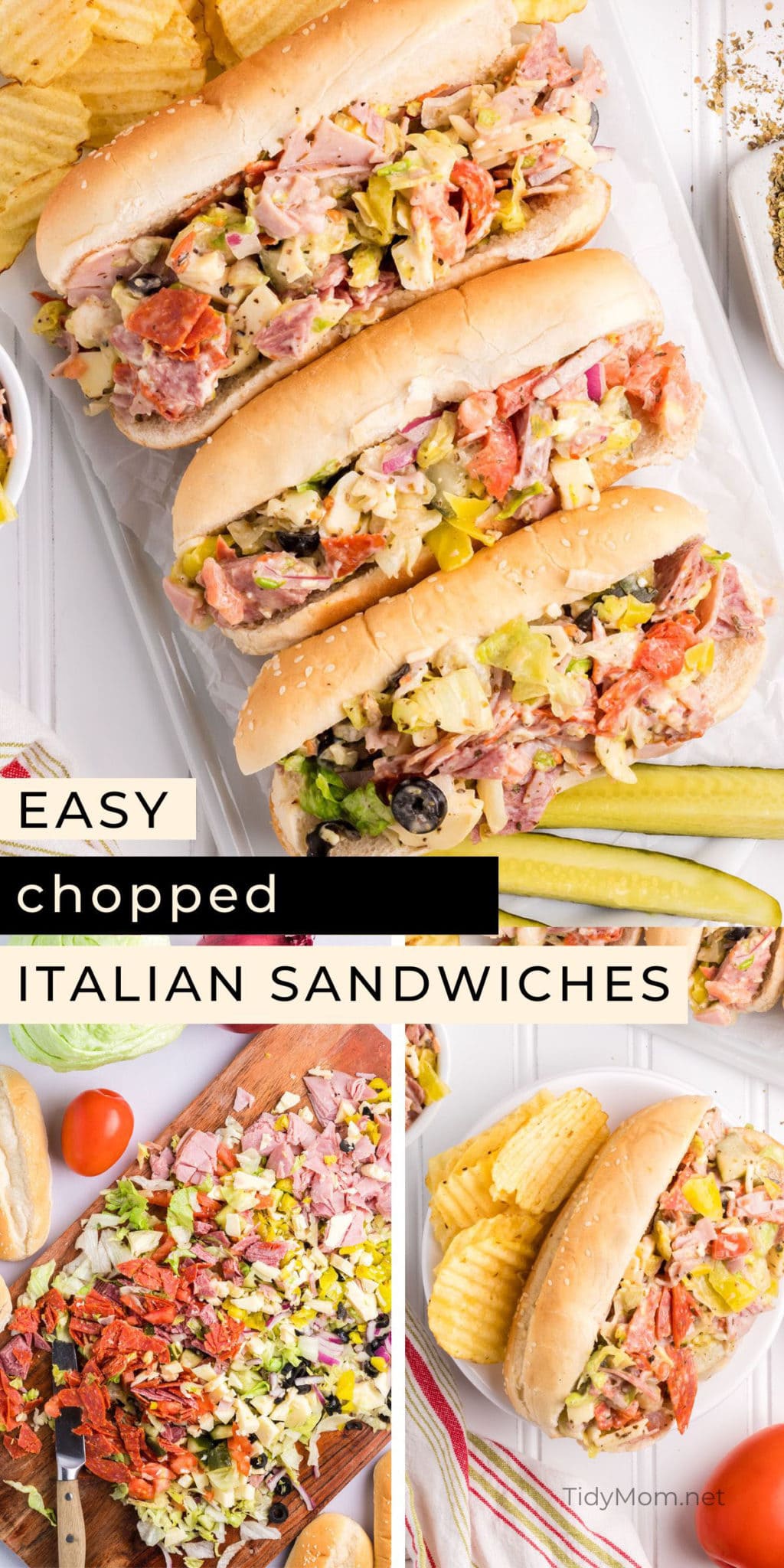 Chopped Italian Sandwich Recipe & Soggy Bun Hack - TidyMom®