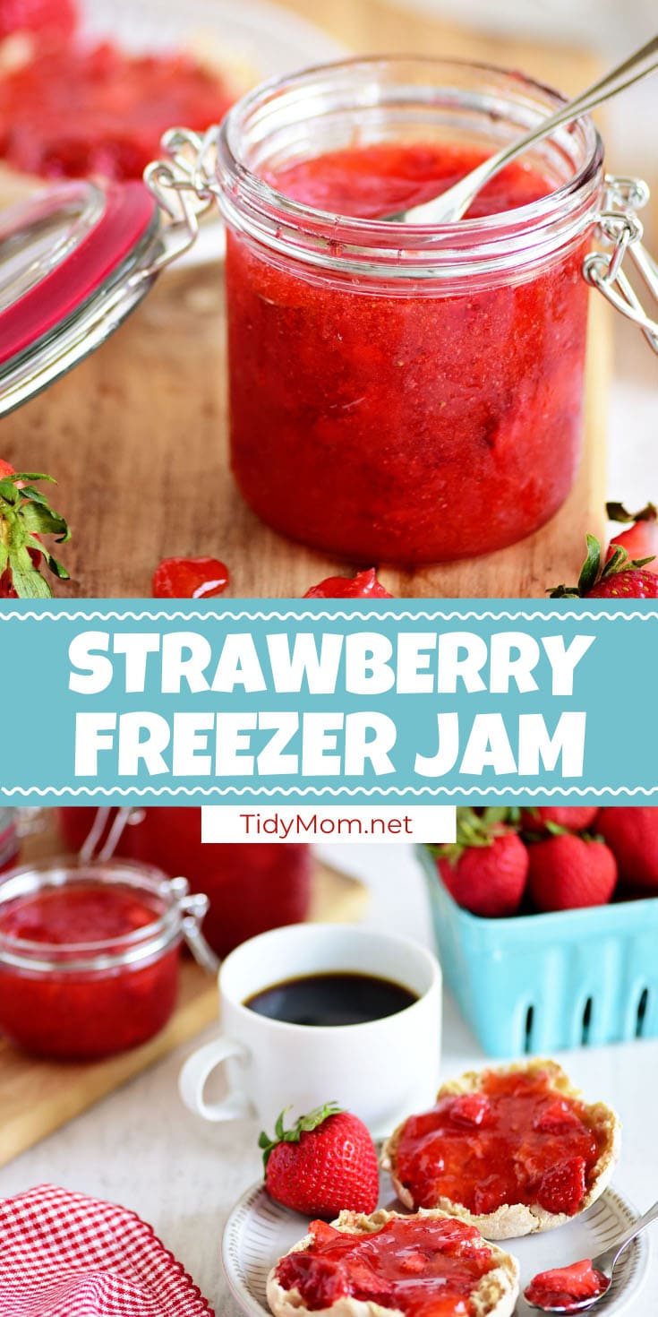 No-Cook Strawberry Freezer Jam Recipe - TidyMom®