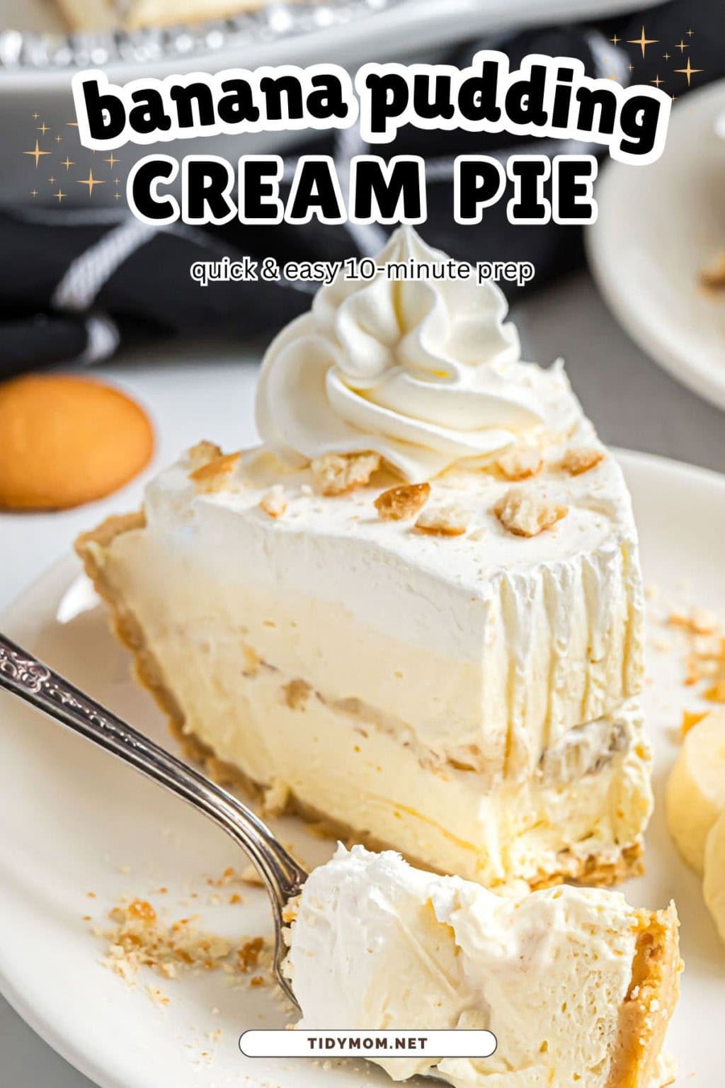 Easy Banana Cream Pie- Quick No-Bake Recipe - TidyMom®