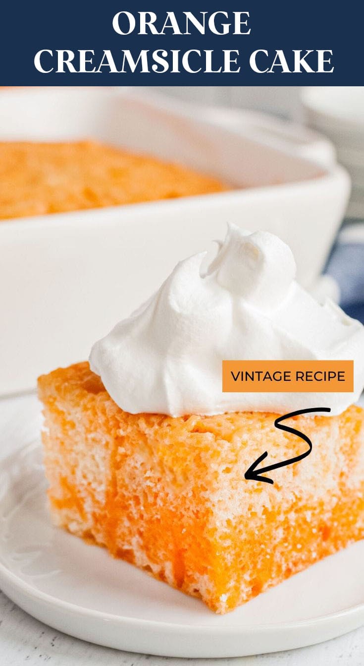 Orange Dreamsicle Jello Poke Cake