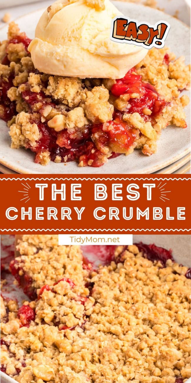 Easy Cherry Crumble - TidyMom®