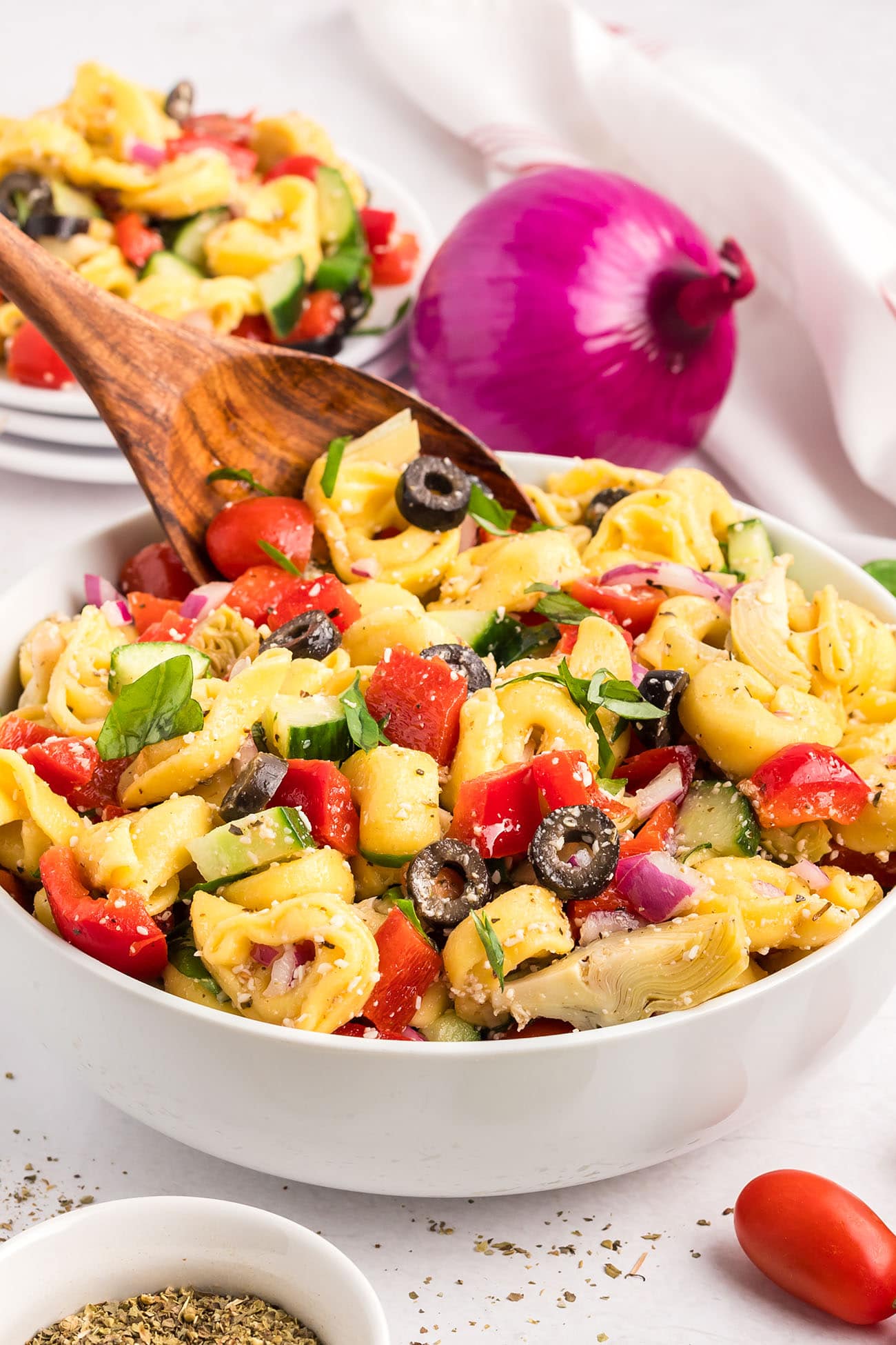 Cheese Tortellini Pasta Salad - TidyMom®