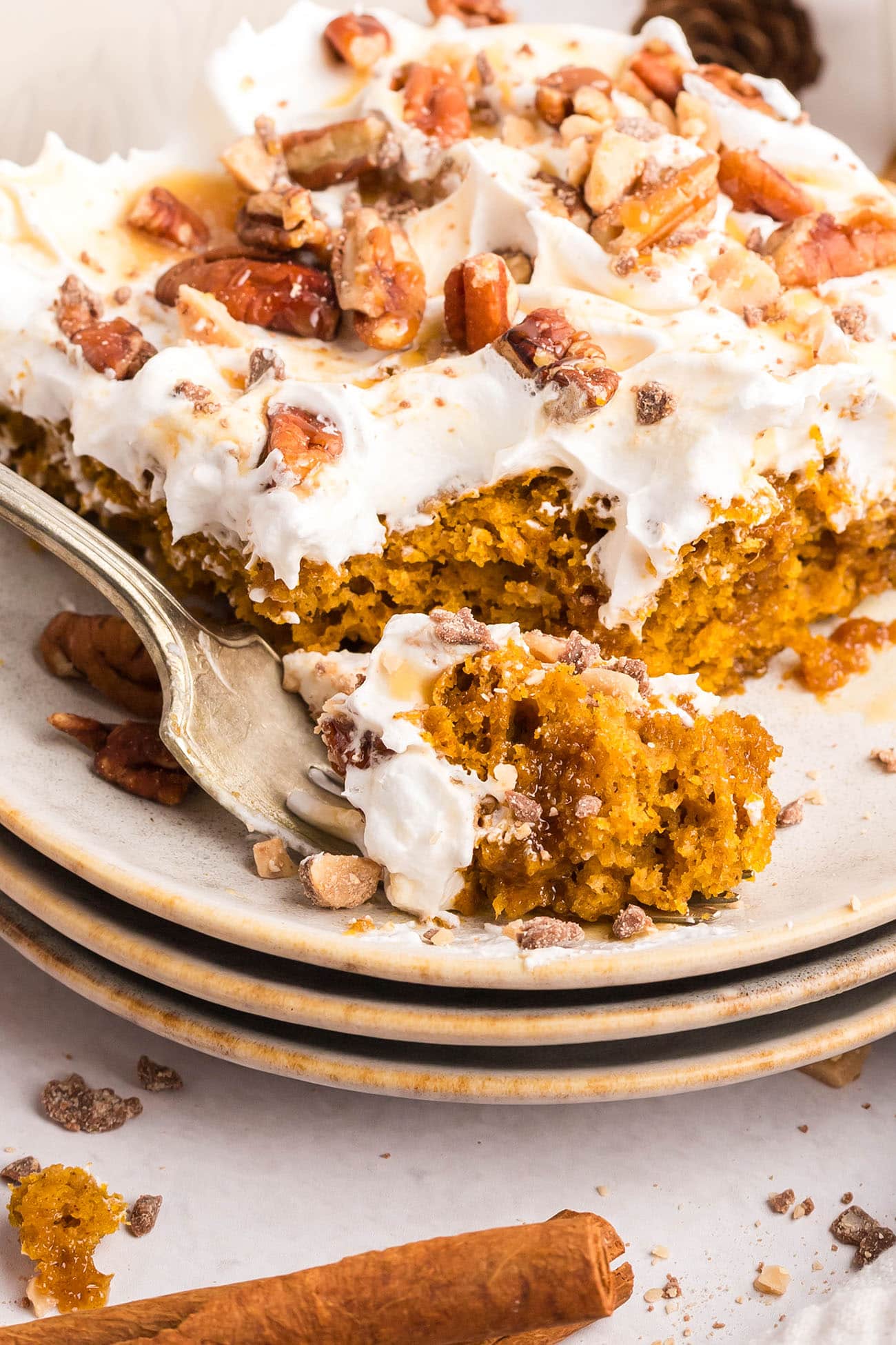 Irresistible Pumpkin Poke Cake - TidyMom®