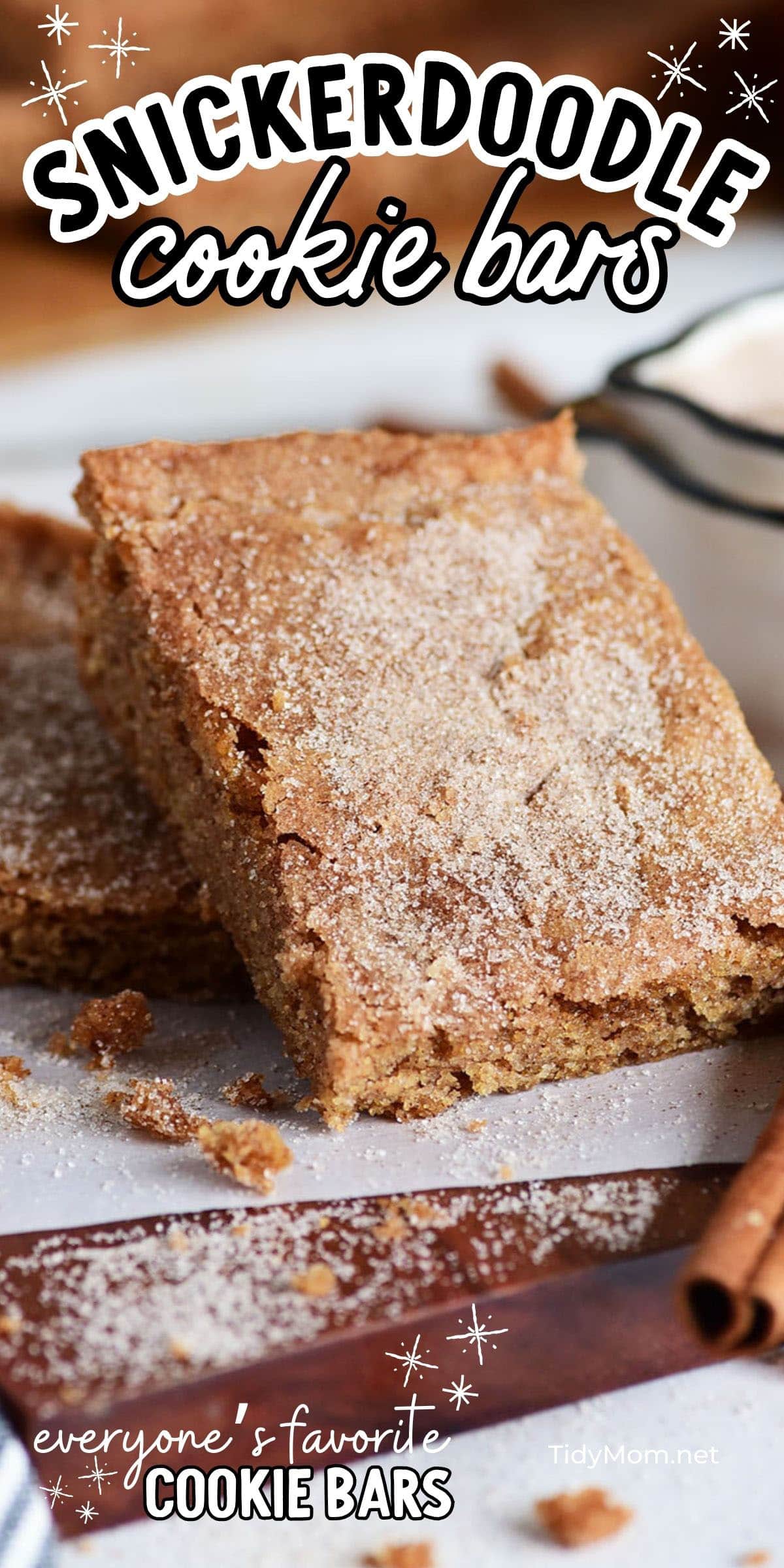 Snickerdoodle Bars With Optional Cinnamon Frosting - TidyMom®